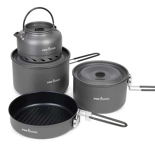 Fox Cookware Deluxe 4-dijelni set posuđa za kampiranje – MatchFishing