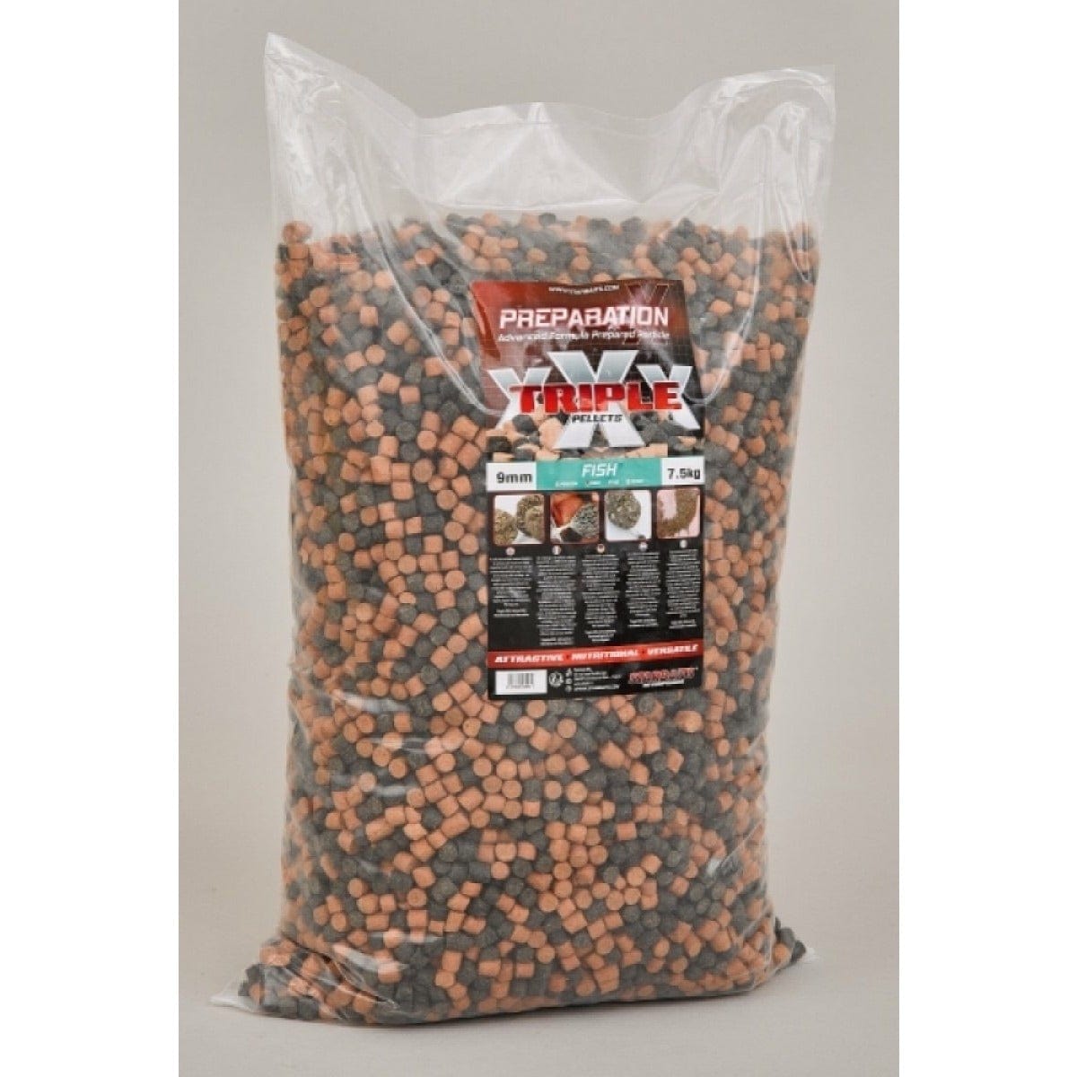 Starbaits Prep X Triple X pelete Fish 9mm – 7.5kg za šarana – MatchFishing